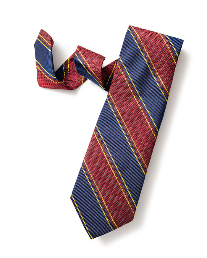 Burgundy University Stripe Tie – Gitman