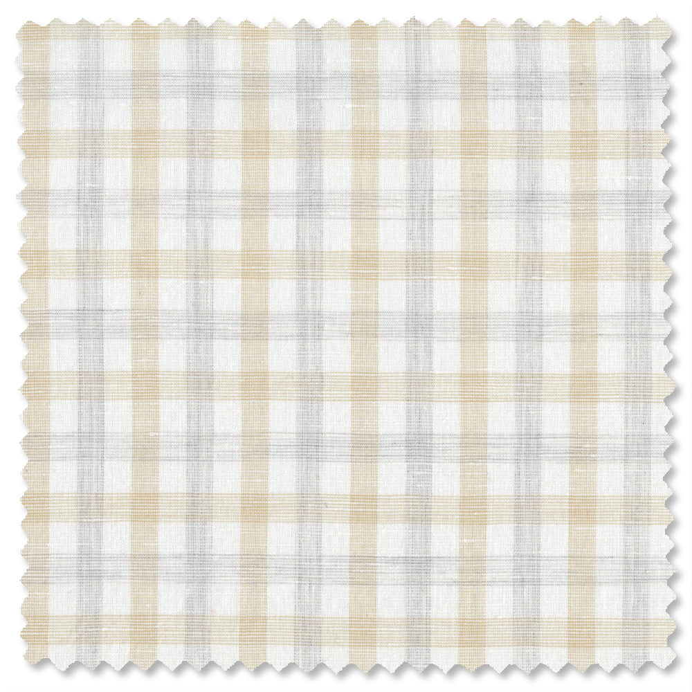 Gitman Bros. Made to Order Tan Monti Plaid Linen Shirt