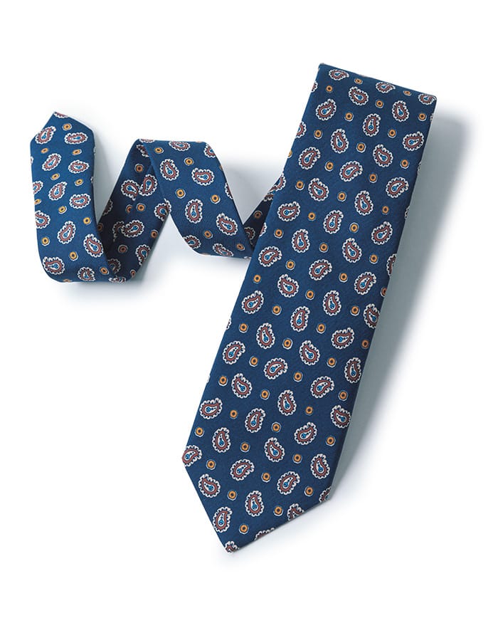 Gitman Bros. Navy Neat Paisley Print Tie